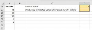 How to return row number of a matching cell